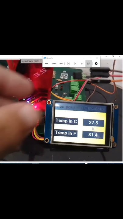 Temperature measurement system. Using PIC16F877A microcontroller, LM35 and Nextion HMI. # ...