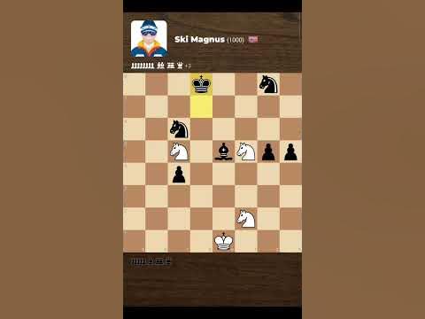 Beating Ski Magnus with just 7 Knights #chess #magnuscarlsen #magnus #checkmate #bot #shorts ...