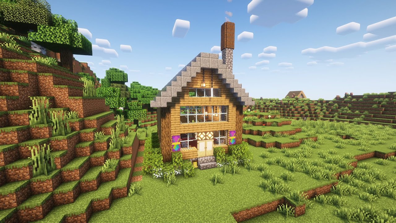 Minecraft Creative: Making a Beginner House - YouTube