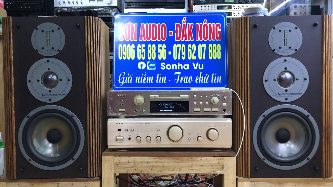 0906658856- Loa INFINITY RS6- Amply Denon390IV QUÁ HAY - YouTube
