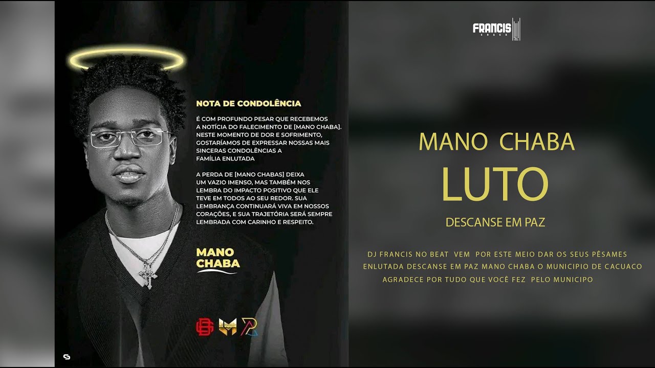 MANO CHABA R.I.P 😭 -Instrumental Kuduro Lamento 😭 - YouTube