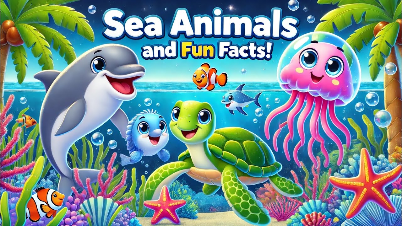 Sea Animals for Kids | Fun Facts About Ocean Creatures | Educational ...