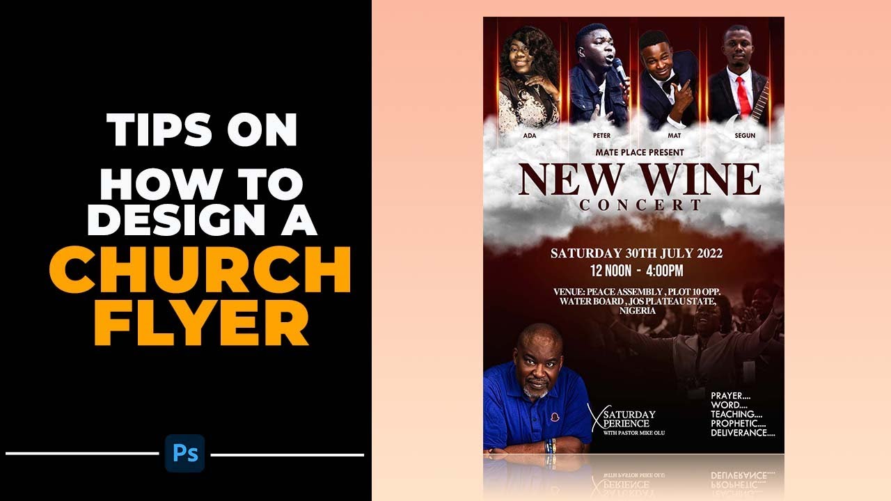 HOW TO MAKE A CHURCH POSTER WITH ADOBE PHOTOSHOP - YouTube