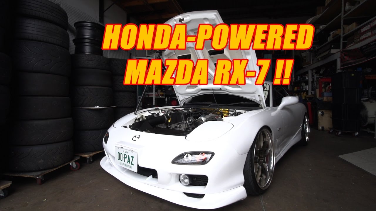 Honda Powered Mazda RX-7 - Motive Quick Drive - YouTube