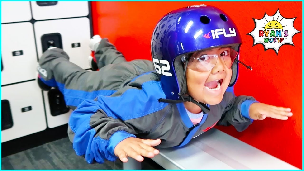 Ryan learns to fly at iFLY and other fun Kids places!!! - YouTube