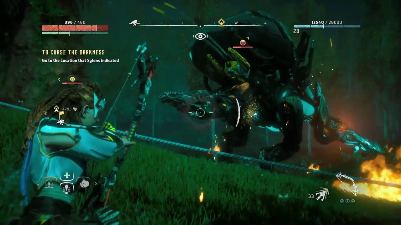 Horizon Zero Dawn - Double Bellowback Fight (Fire & Freeze) - YouTube