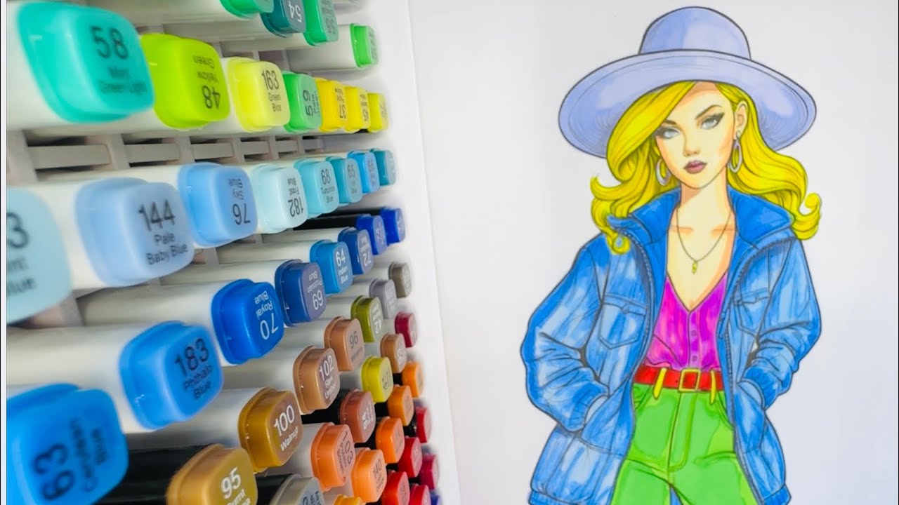 Relaxation coloring video, coloring tutorial , how to color with ...