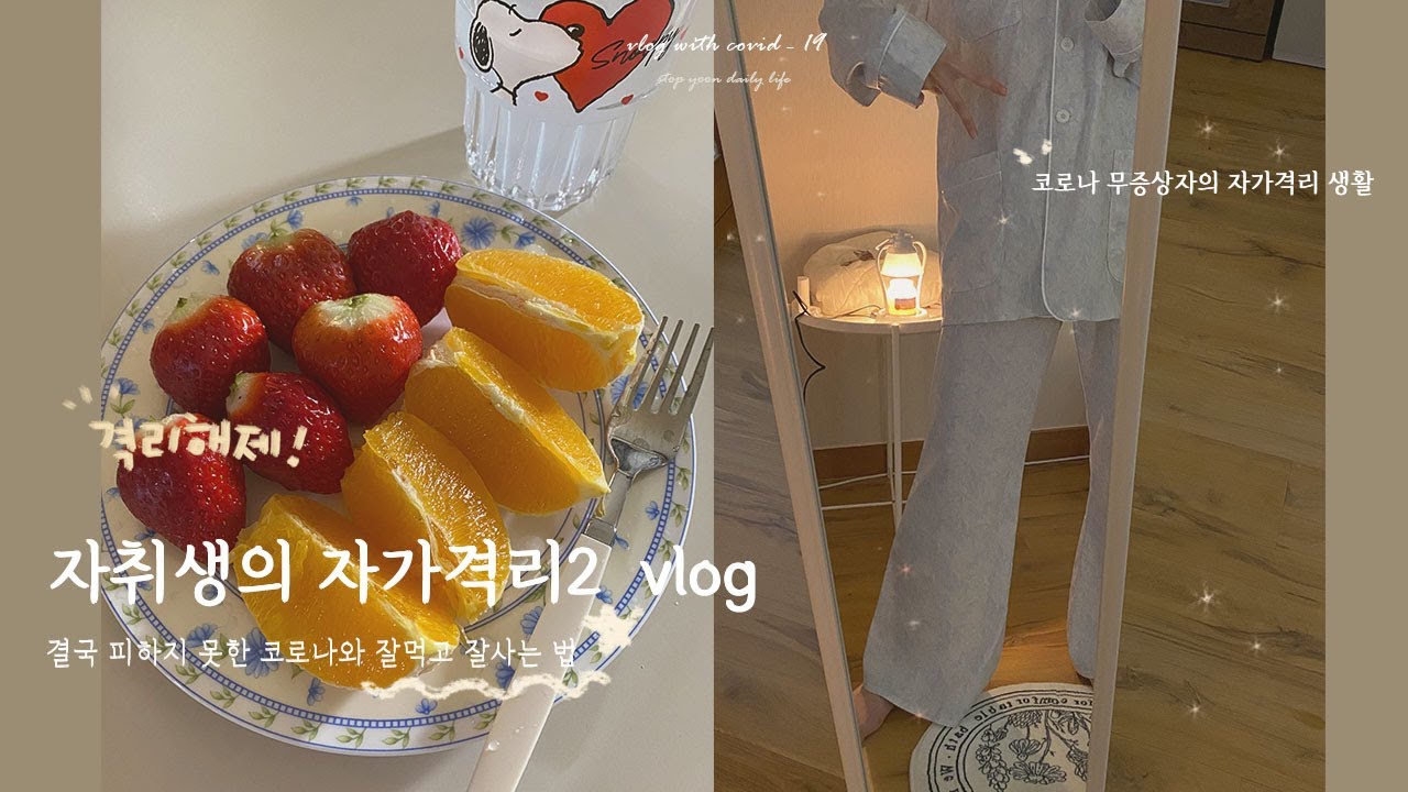 무증상 코로나 확진 Vlog Episode02 😷코로나 자가격리 브이로그 드디어 격리해제 😮무증상확진자 브이로그ㅣ🍲잘먹고 잘사는 격리생활 자취생의 격리