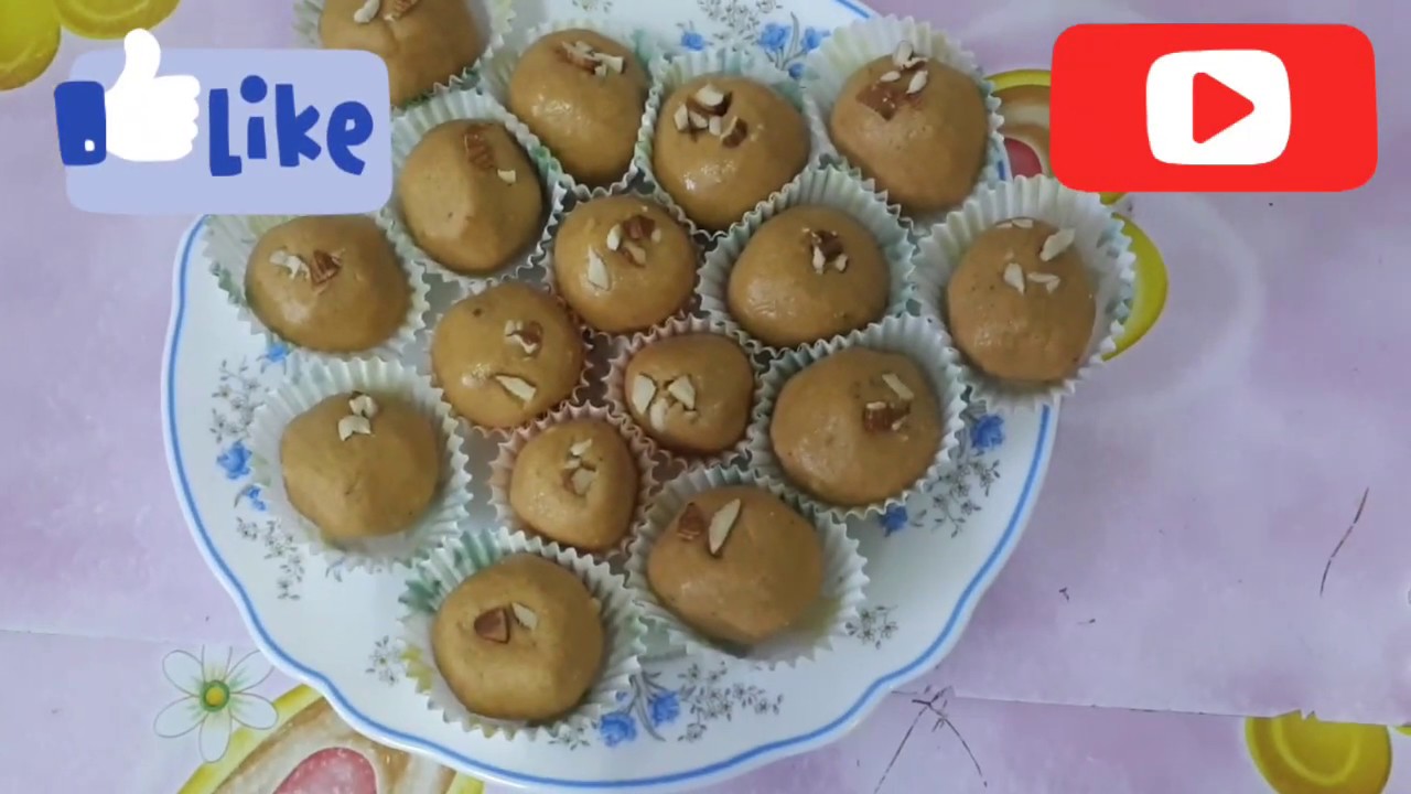 Healthy besan k ladoo with just few 4 ingredients - YouTube