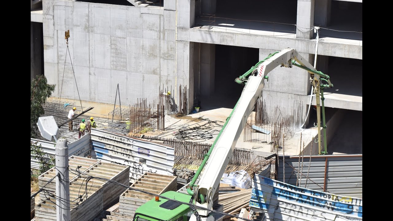 ΓΗΠΕΔΟ ΑΕΚ ΑΓΙΑ ΣΟΦΙΑ 05-05-2020 ΑΠΟΚΛΕΙΣΤΙΚΑ πλάνα με μπετό ρέει στο ...