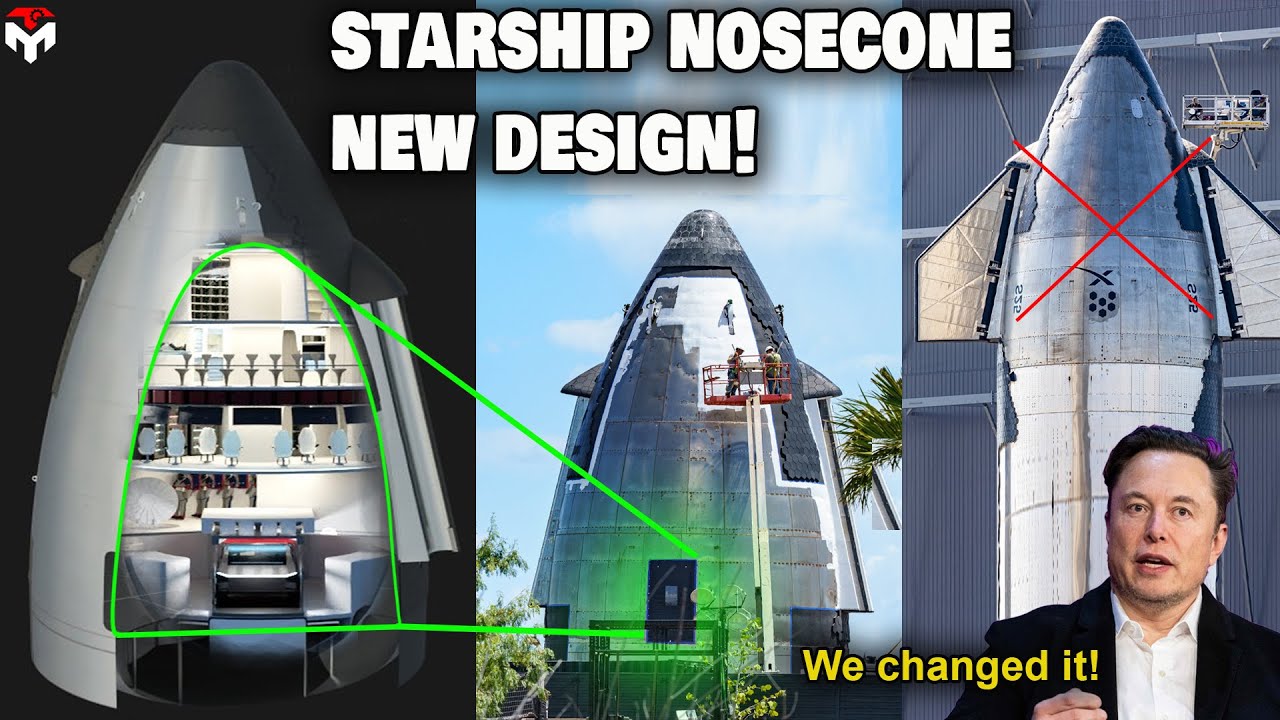 SpaceX just revealed New Starship nosecone design! - YouTube