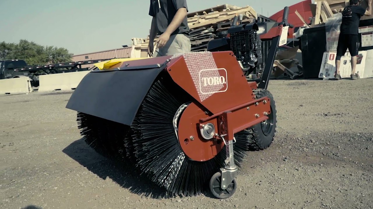 Toro commercial Power broom #38701 - YouTube