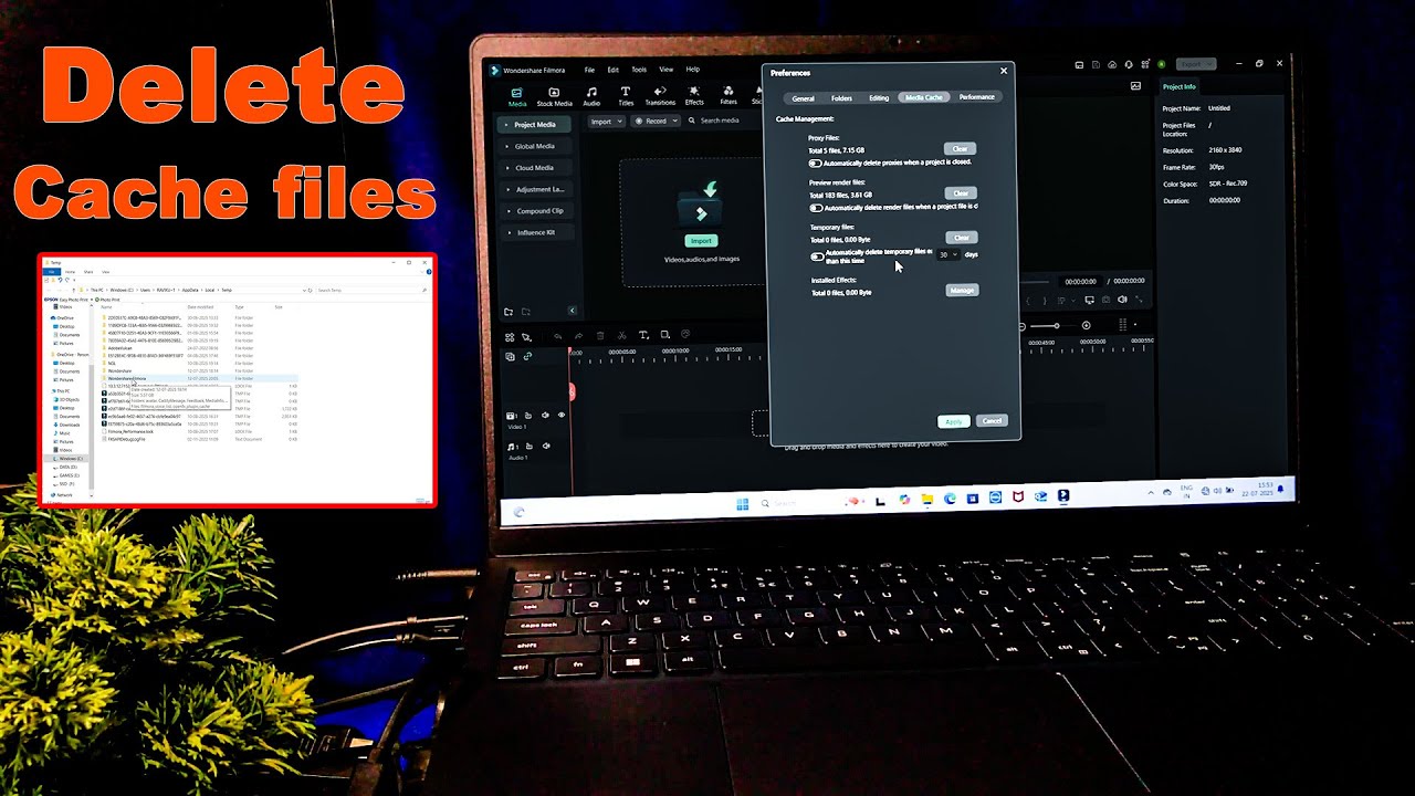 How to Delete Wondershare Filmora Temporary Cache Files Latest Method ...