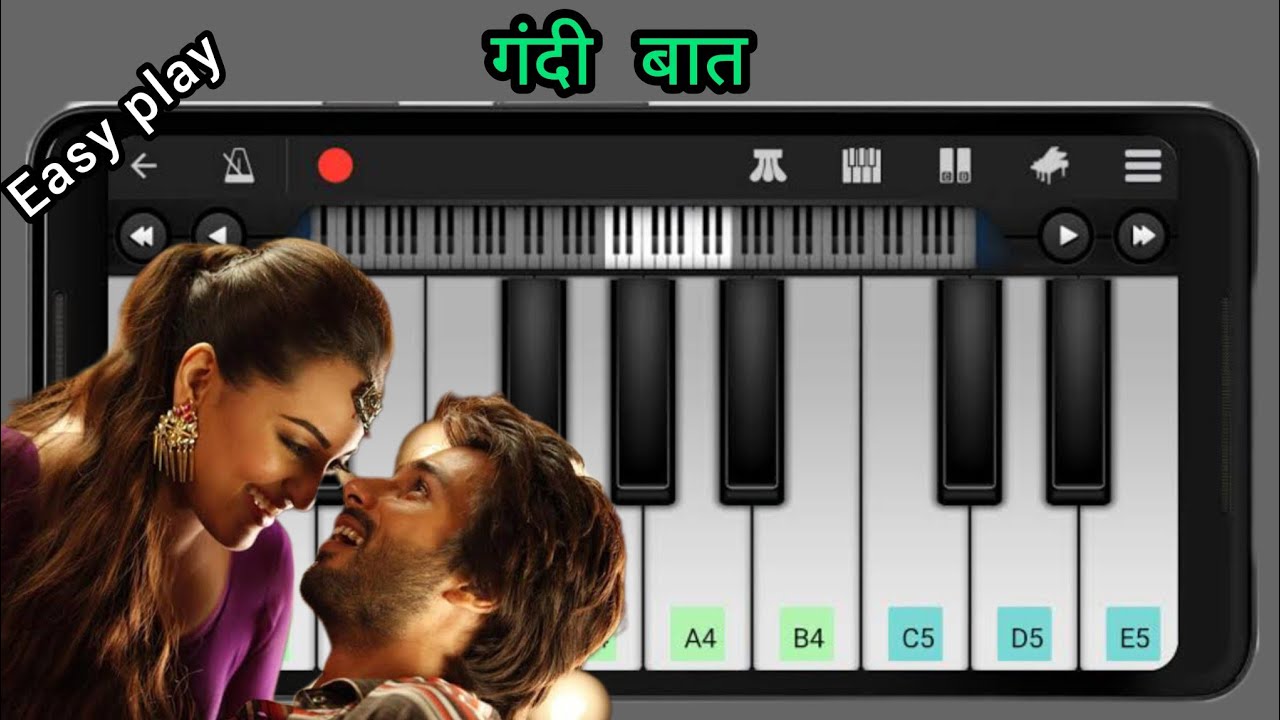 Gandi baat.. R. Rajkumar song on piano..|| easy piano tutorial ...