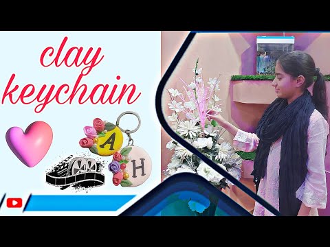 clay keychain | how to make clay kechain | keychain | alphabet keychain ...