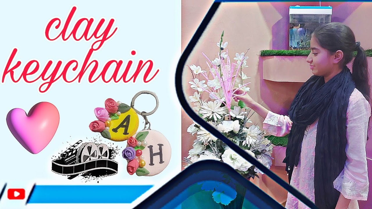 clay keychain | how to make clay kechain | keychain | alphabet keychain ...