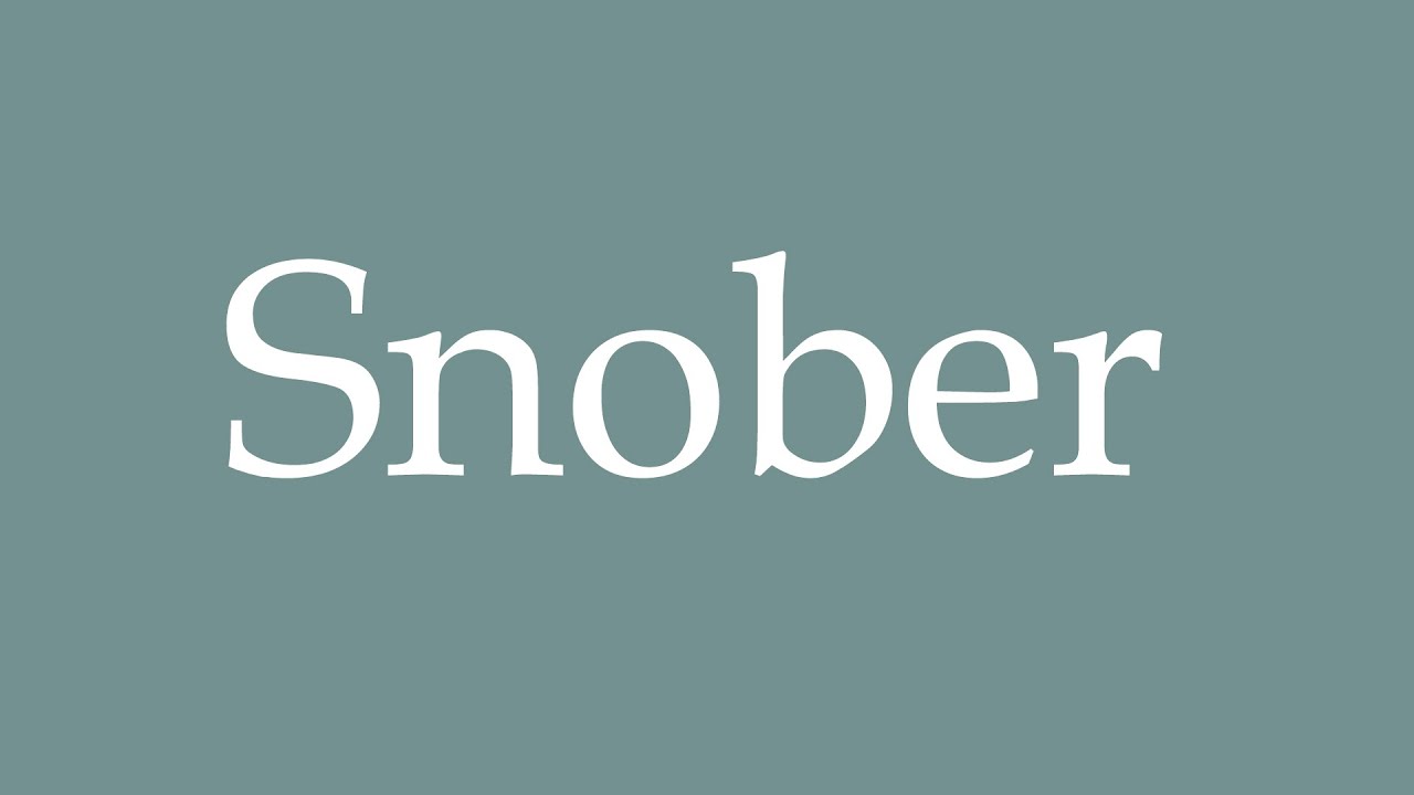 How to Pronounce ''Snober'' Correctly in French - YouTube