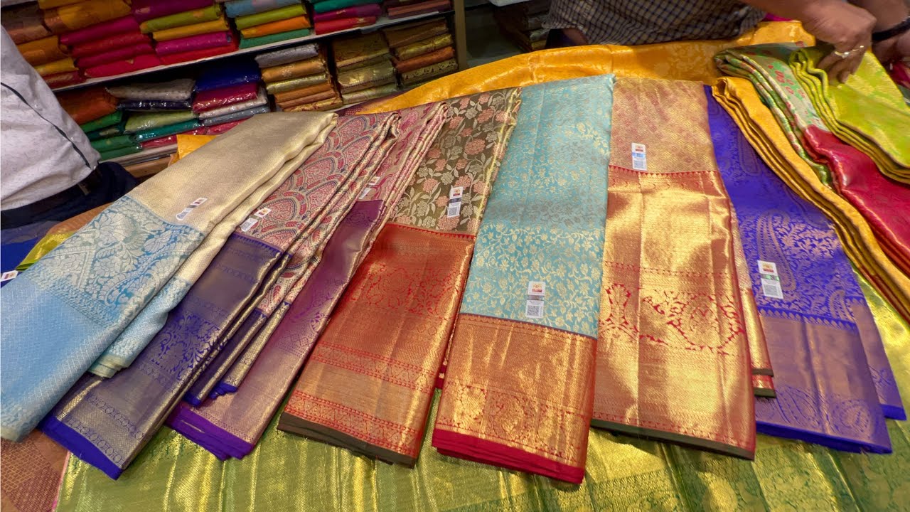 chickpet Bangalore wholesale silk sarees||Single saree courier ...