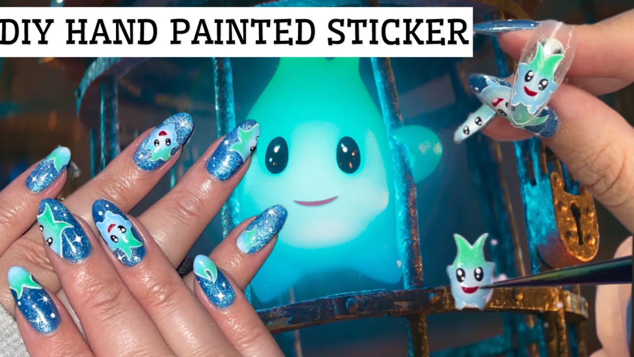 HOW TO: DIY HAND PAINTED NAIL ART STICKERS LUMALEE CHARACTER ART ...