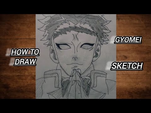 how to draw Gyomei || Step by step || Demon Slayer Drawing - YouTube