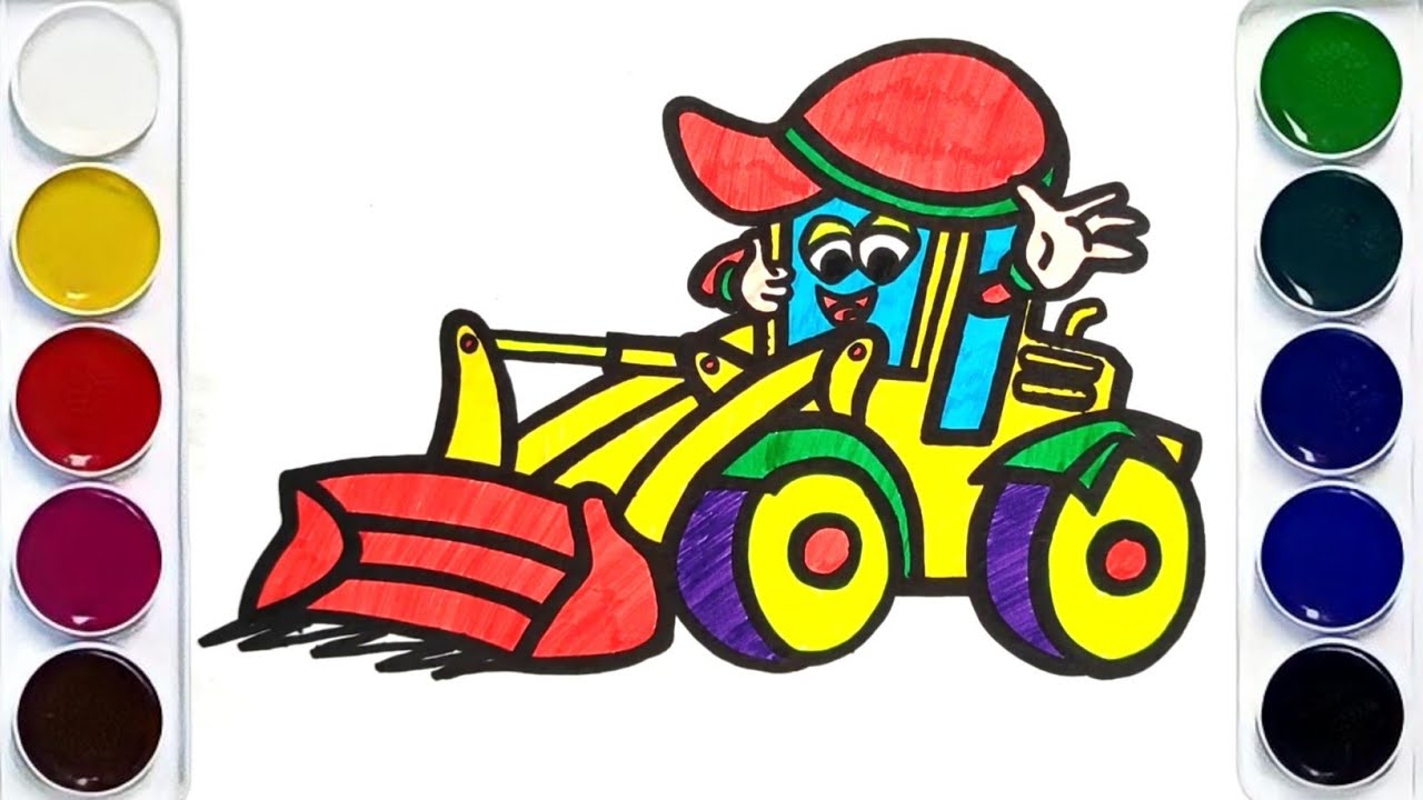 How To Draw Bulldozer Easy || My Kids School || - YouTube