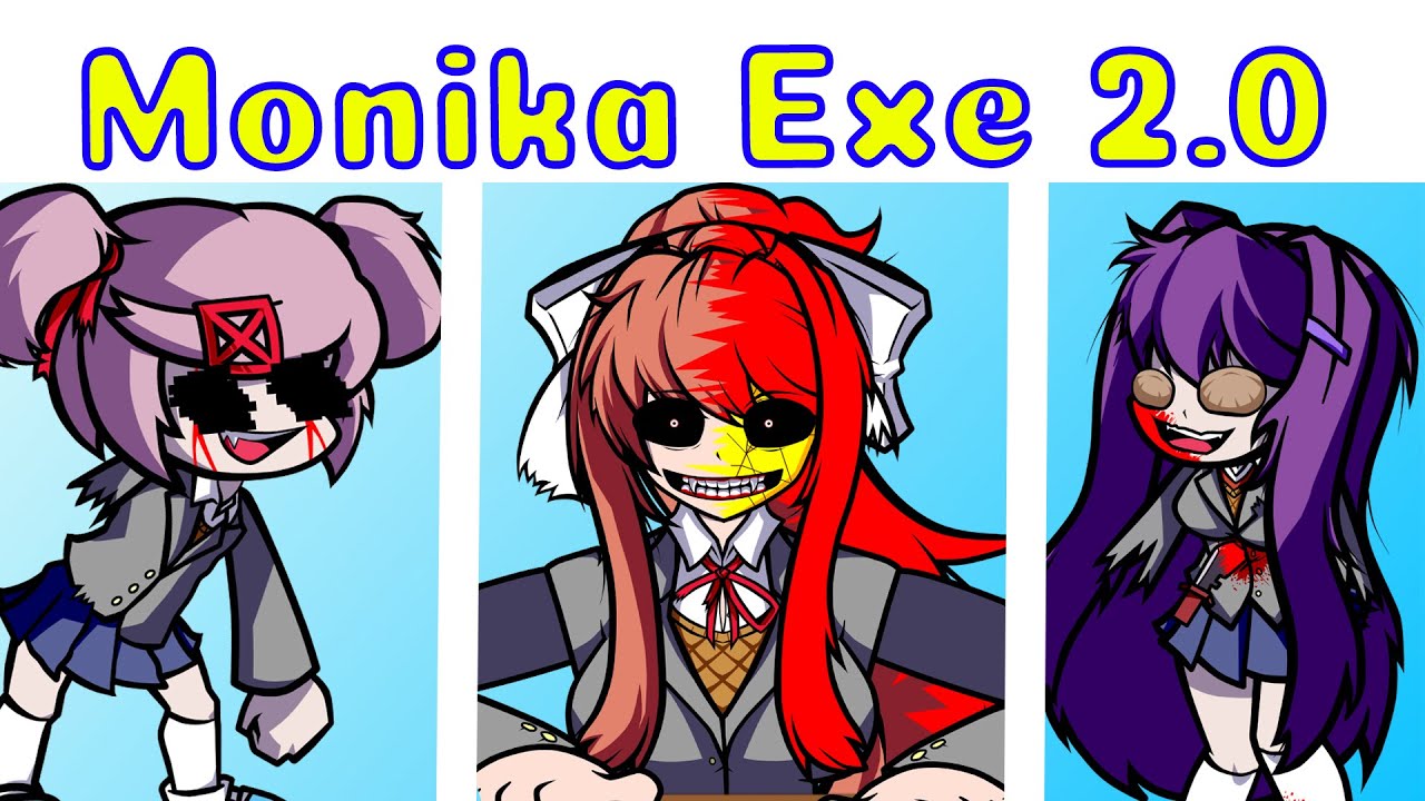 Friday Night Funki' Doki Doki Triple Trouble | Monika EXE, Sayori ...