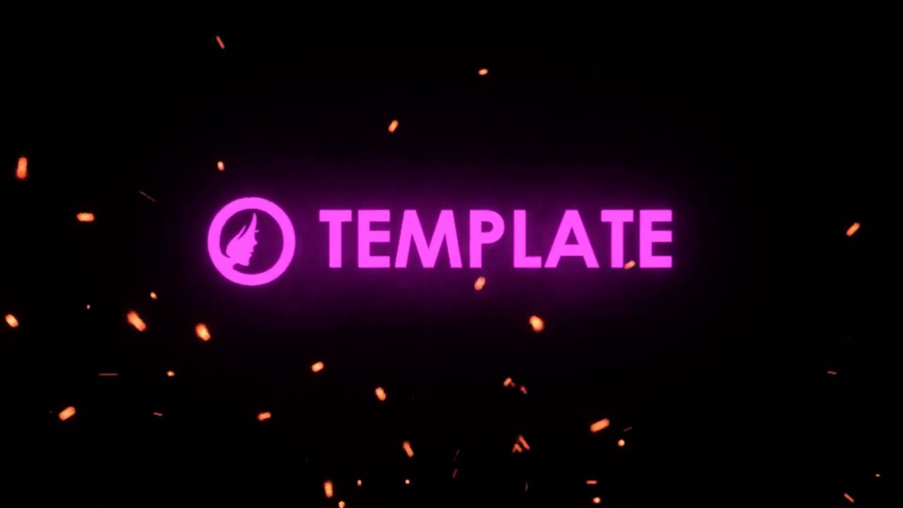 2D Neon Text Intro Animation Template | Copyright Free | Blender Intro ...
