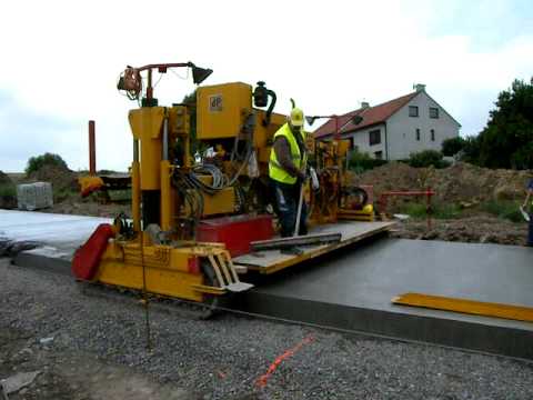 Making highway concrete pavement in the residential area - part 5 - YouTube