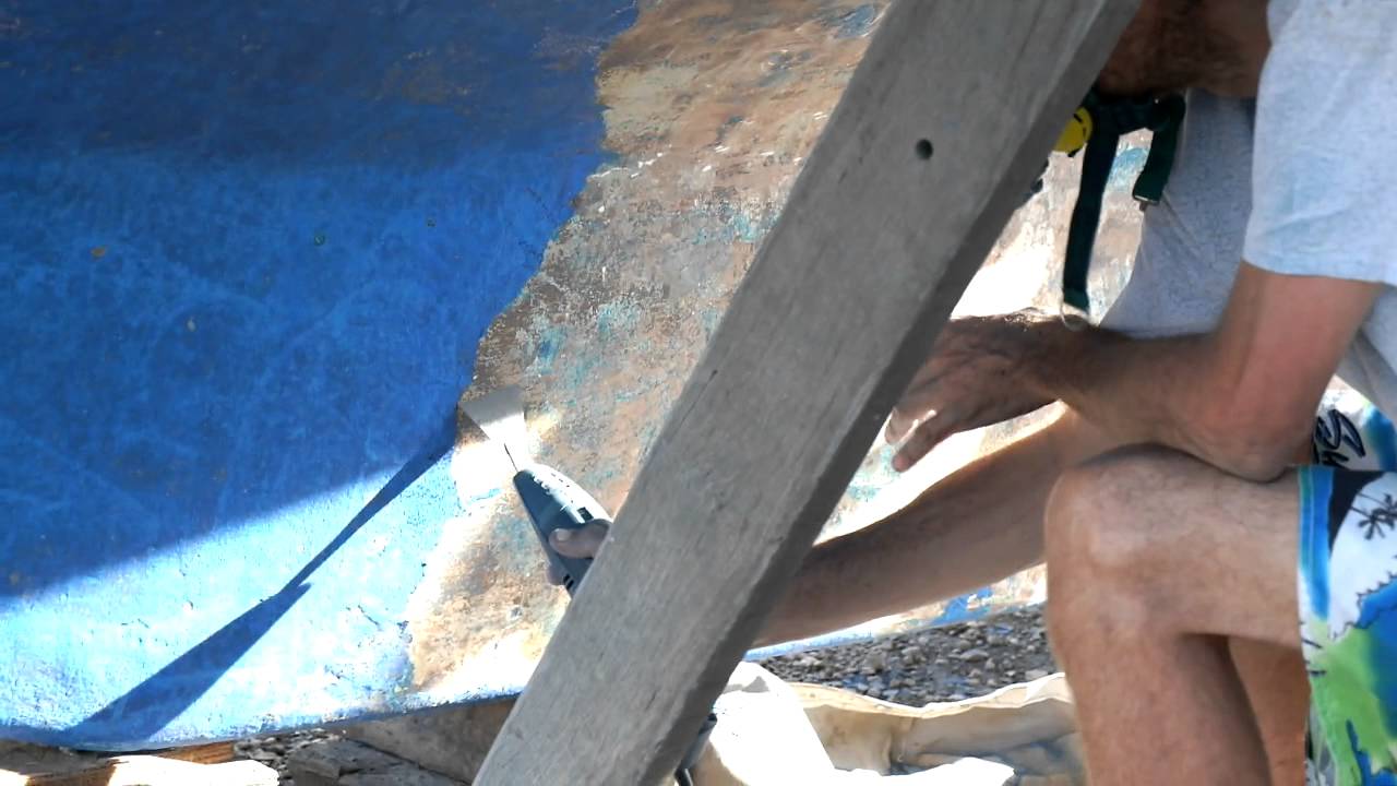 scraping bottom paint - YouTube