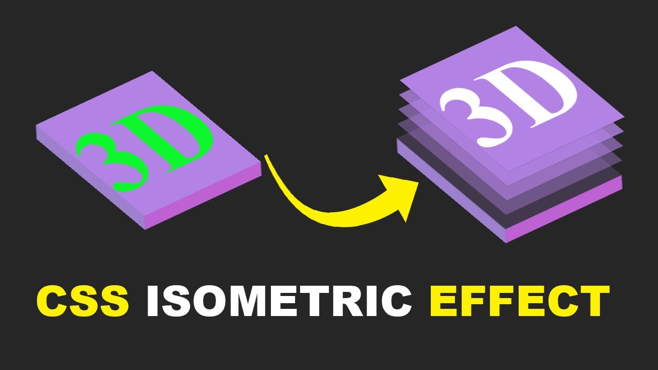 CSS Isometric 3D Layer Effect on Hover - YouTube
