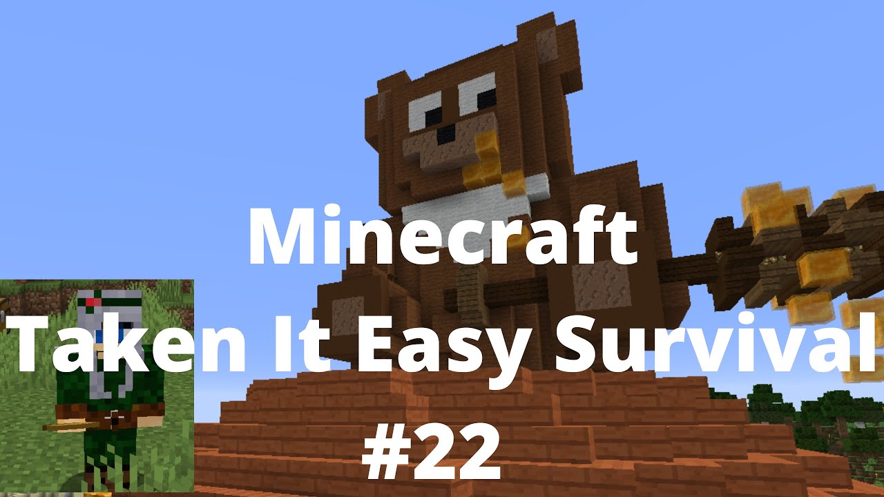 Minecraft Survival - A Bear is Eating our Honey - Bear Statue Build ...