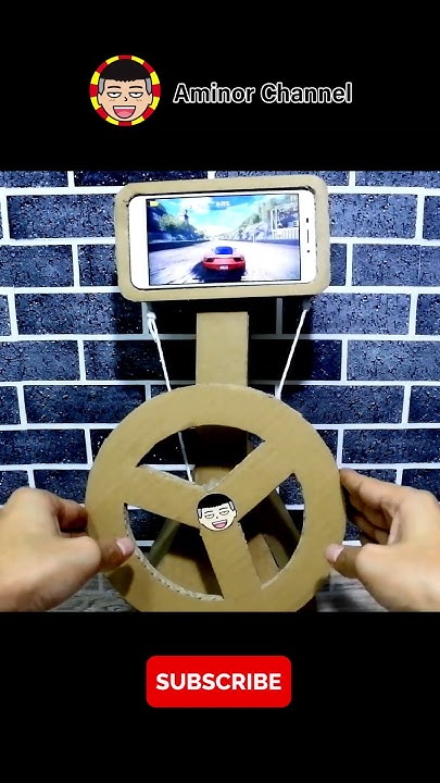 DIY Gaming Steering Wheel Cardboard - YouTube