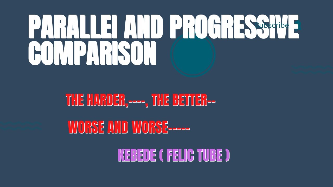 Parallel and progressive Degree of comparison - YouTube