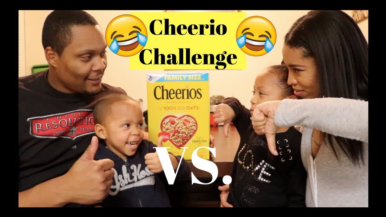 Epic Cheerio Challenge! Team Girls Vs. Team Boys! - YouTube