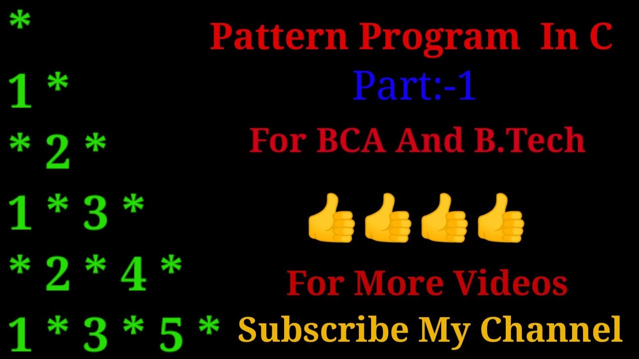 Star Pattern Program In C Language C Programming Cprogramming Coding Youtube 0894