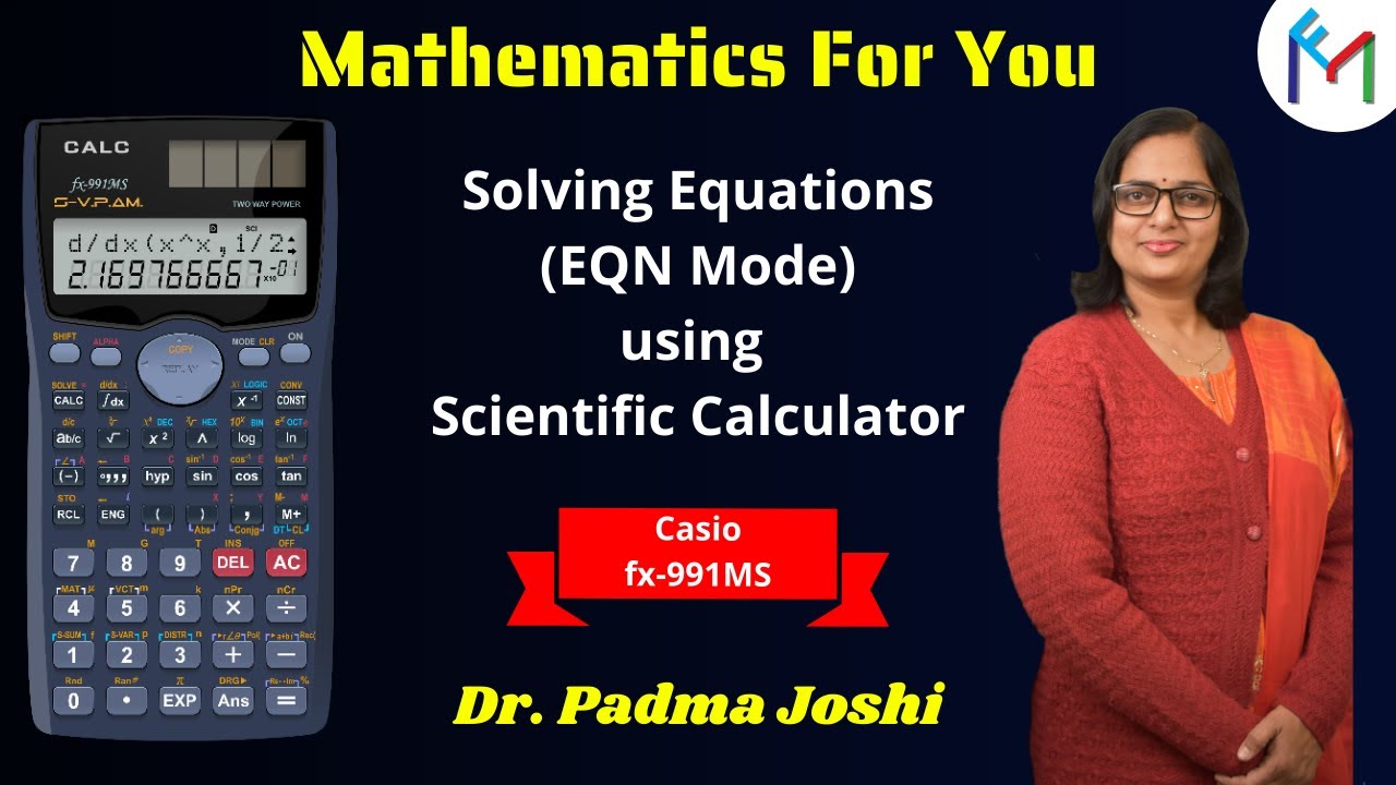 Solving Equations EQN Mode Using Scientific Calculator Casio Fx