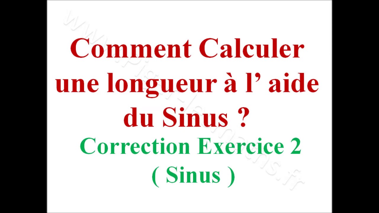 Calcul d'une longueur à l'aide du Sinus Exercice 2 | Piger-lesmaths ...