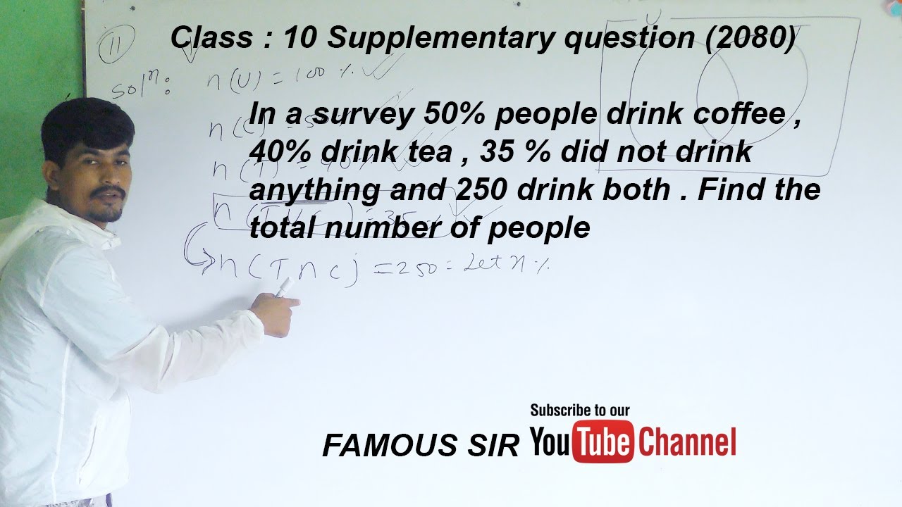 Class: 10 Math's Chapter Sets Supplementary question solving 2080 by ...