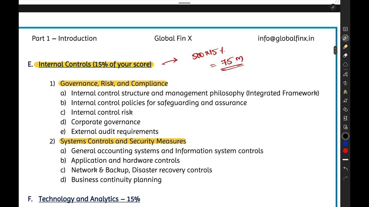 CMA US Part 1 - Section E: Internal Controls - Everything You Need to ...