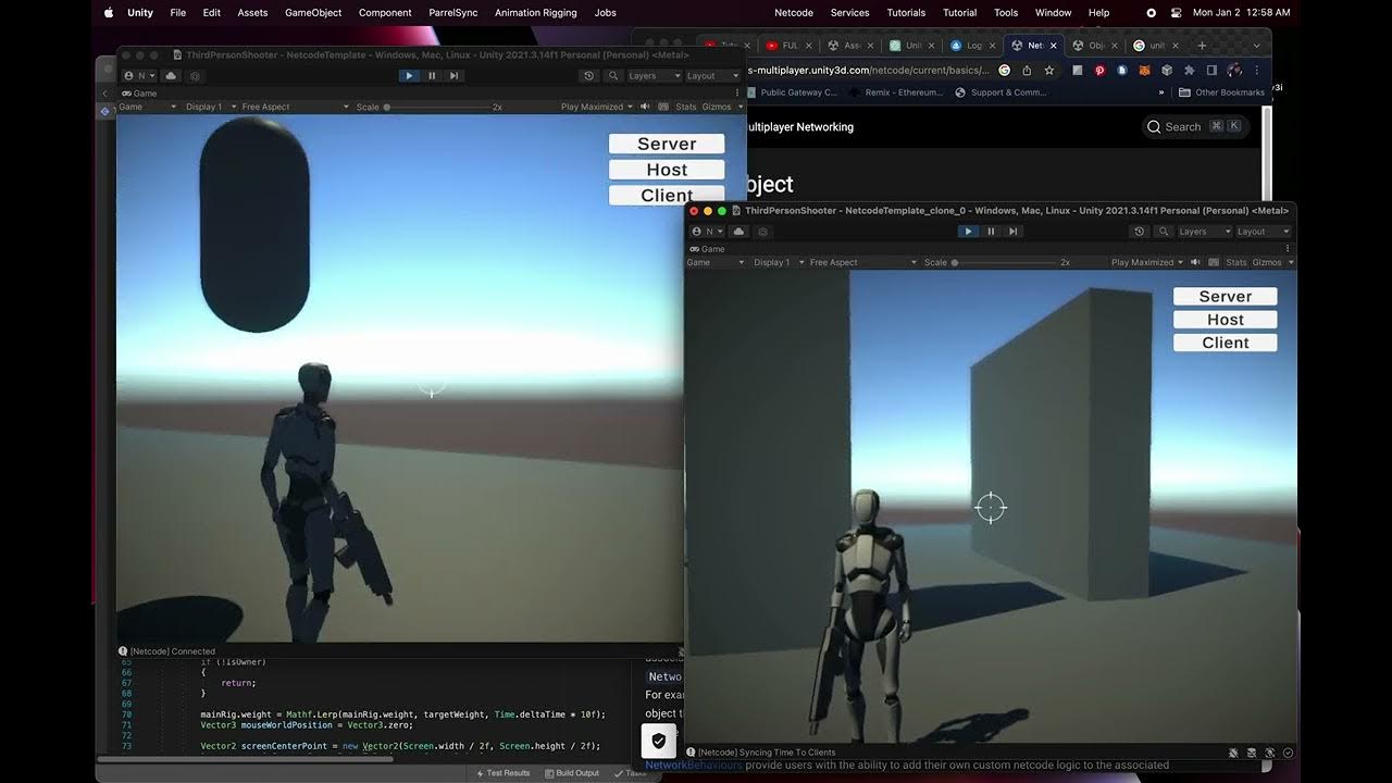 Unity Netcode Tps Multiplayer Test 01 Youtube