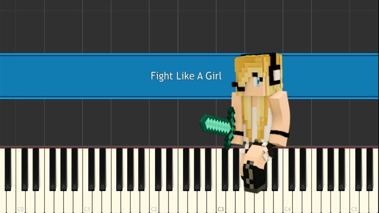 Minecraft Song /Psycho Girl 3 - Fight Like A Girl ♫ Piano Version ...