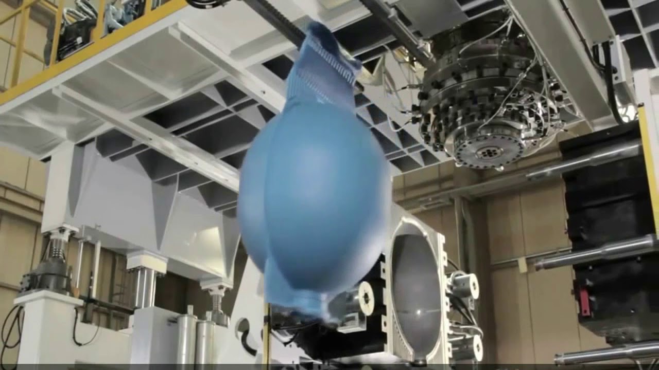 PTB240 Super Large Blow Moulding Machine For Floating Ball - YouTube