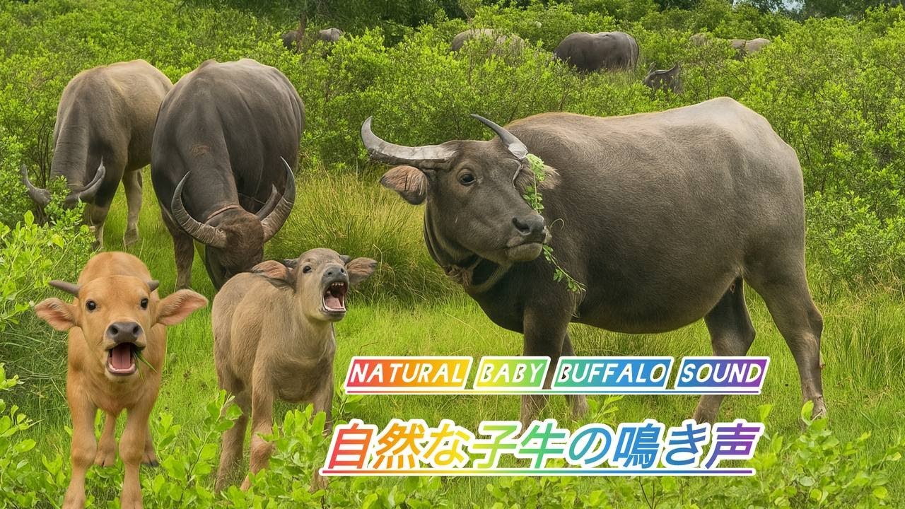 Kids Buffalo Sounds & Natural Ambience | Relaxing Natural Sounds from ...