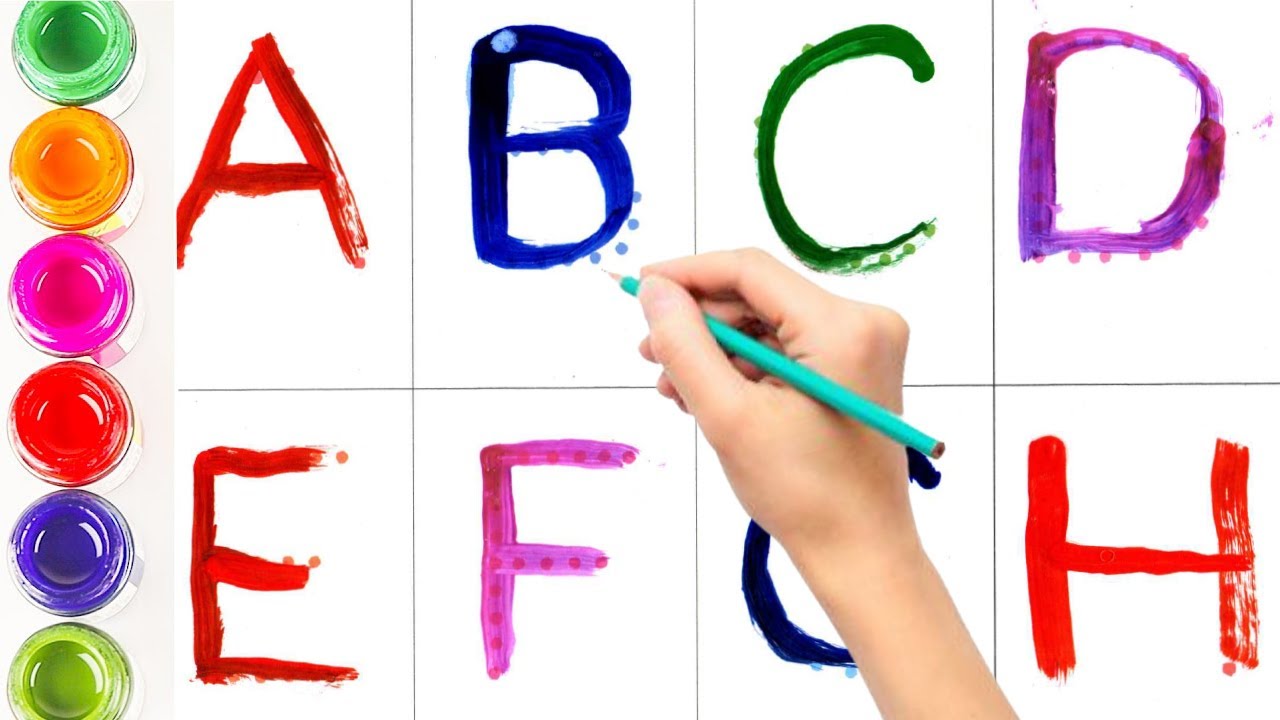 English Alphabets | Learn to Write A to H Alphabet | ABCDE for kids ...