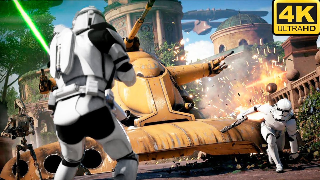 BATTLE OF NABOO: Clone Troopers vs CIS Battle Droids - Star Wars ...