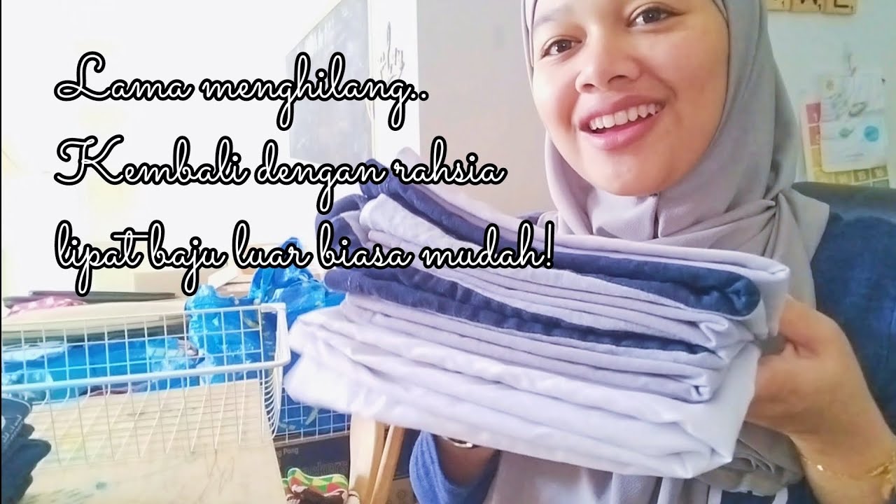 Cara lipat baju paling mudah! // Kemas baju untuk pindah rumah ...