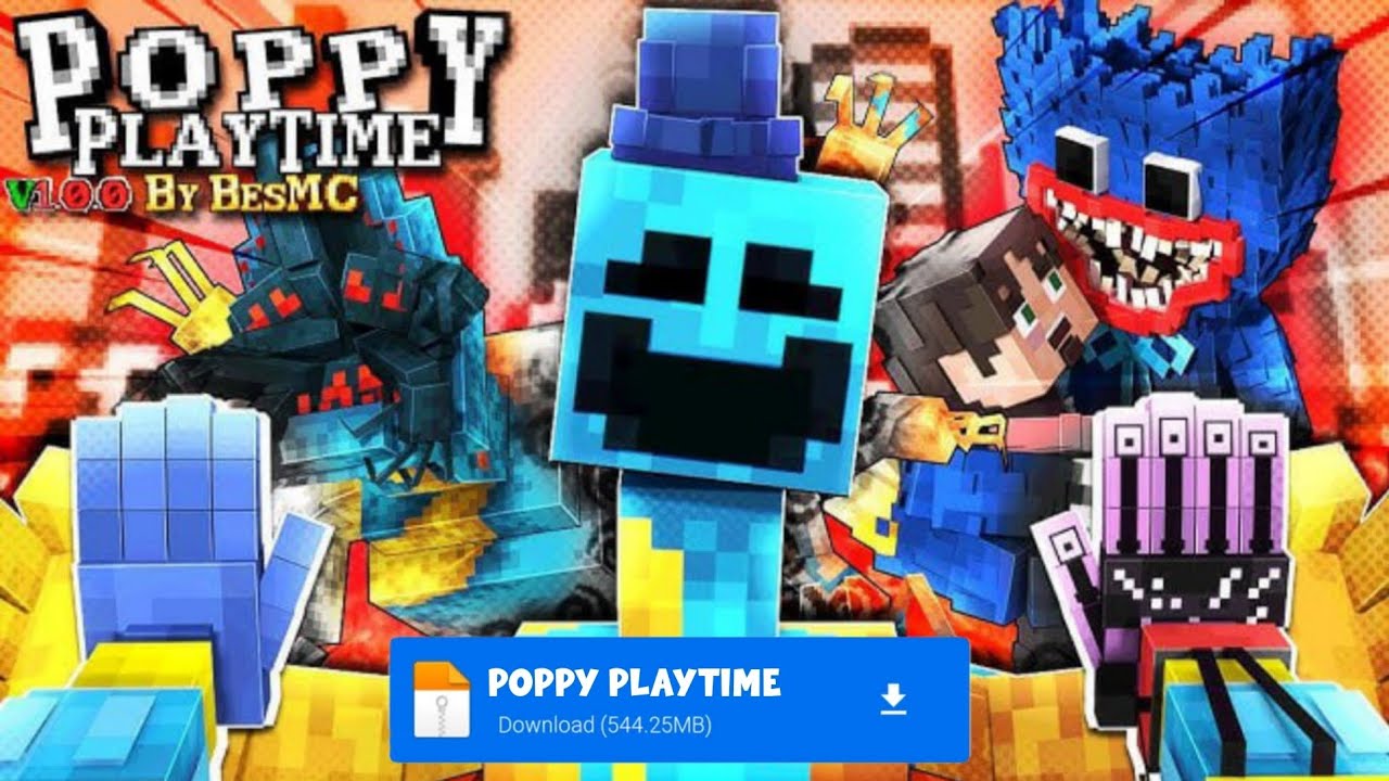 Poppy Playtime Mod For MCPE 1.21+ || Horror Poppy Playtime Mod || 100% ...