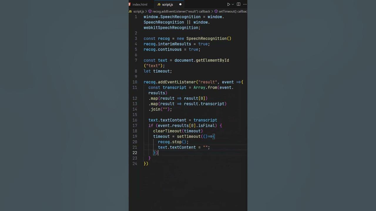 HTML & JS Tutorial: Speech-To-Text Application 🗣️💻 #html5 #javascript - YouTube