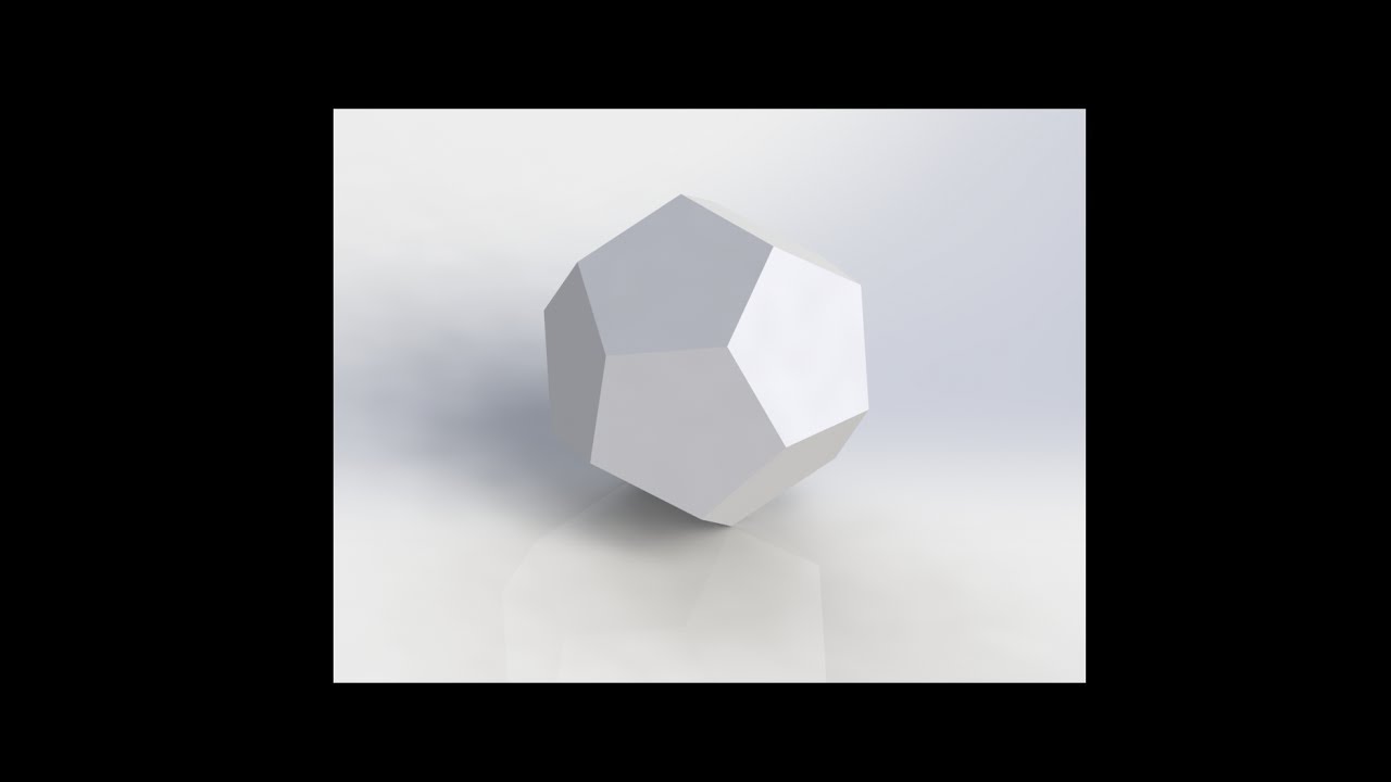 Regular Dodecahedron Solid Modeling In Solidworks 正12面体ソリッドモデリング Youtube