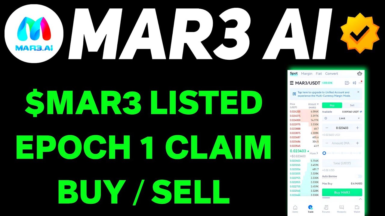 Mar3 Ai Airdrop Epoch 1 Claim Update | Mar3 Token Listing & IDO Update | Mar3 Token Buy OR Sell ...